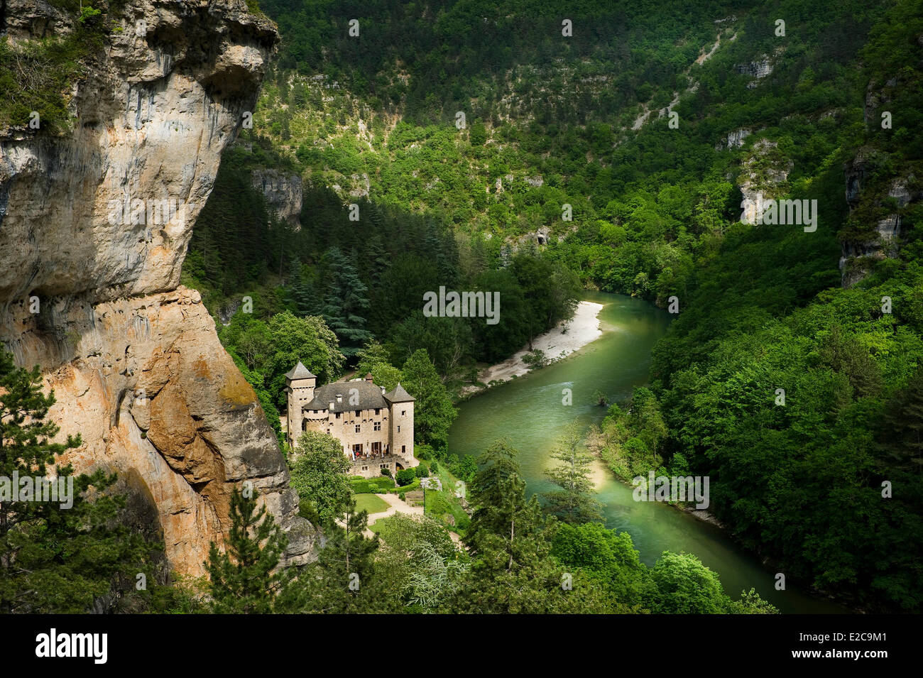La France, la Lozère, Laval du Tarn, le château de La Caze, Gorges du ...