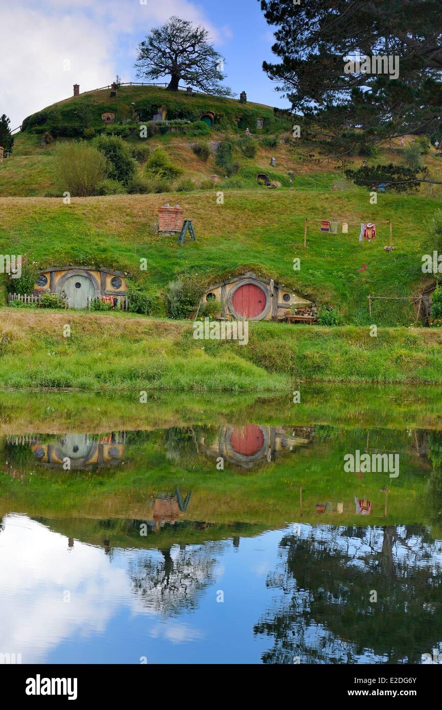 New Zealand North Island Hobbiton Matamata le hobbit village construit ...