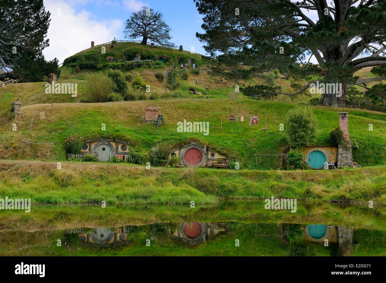 New Zealand North Island Hobbiton Matamata le hobbit village construit ...