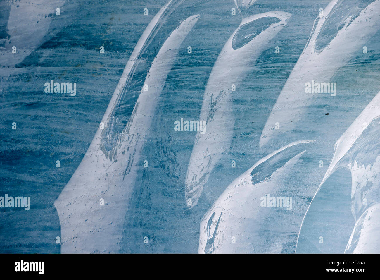France, Haute Savoie, Chamonix Mont Blanc, la grotte de la Mer de Glace ...