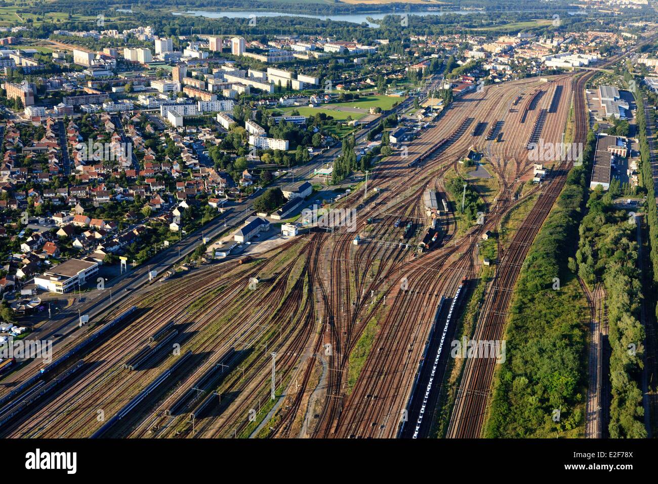 France, Yvelines, Trappes en Yvelines, ancienne gare de triage cargo et ...