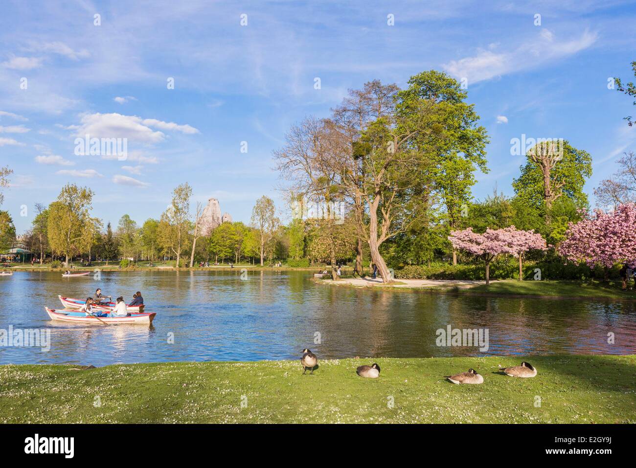 France Paris Le Bois de Vincennes lac Daumesnil au printemps Photo ...