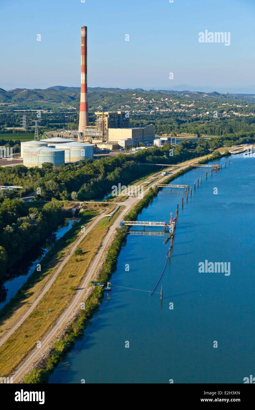 France Gard Aramon centrale thermique d'Aramon à côté Rhône (vue ...