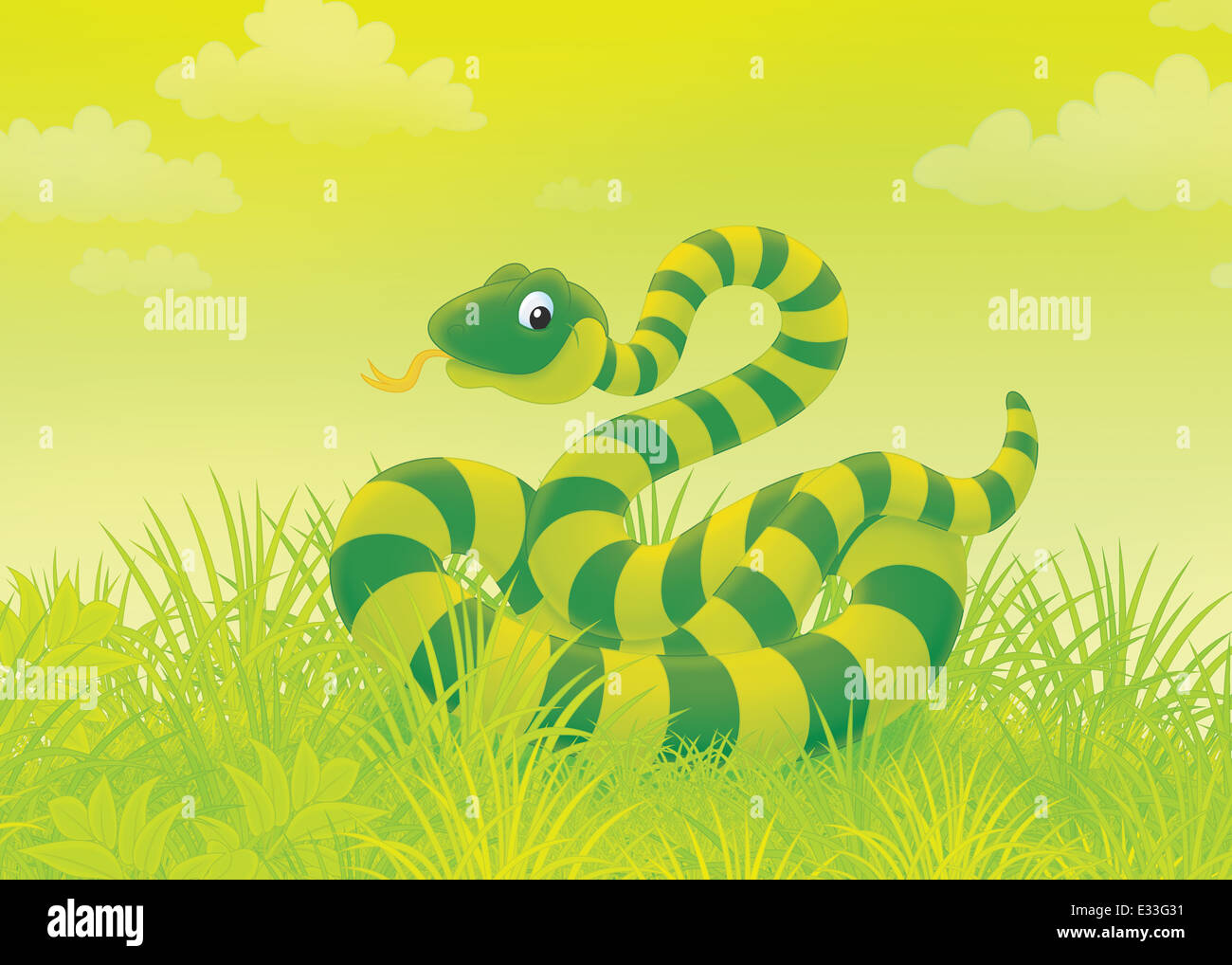 Snake hisses cartoon Banque de photographies et d’images à haute ...