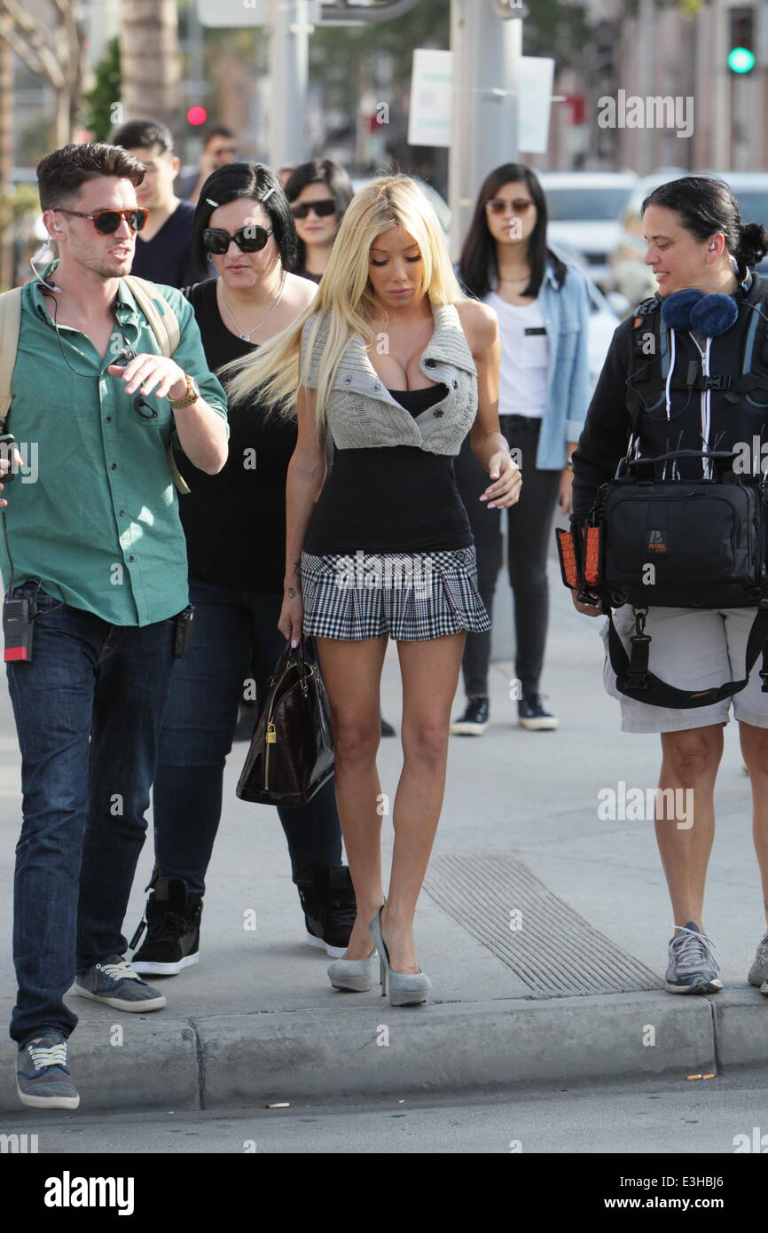 Kimber James vu tournage des scènes pour un reality show, à Beverly ...