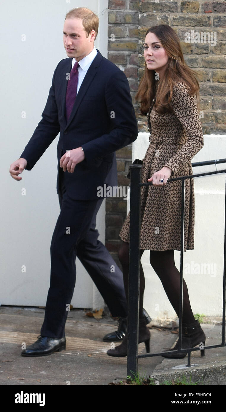 Kate Middleton et le Prince William en laissant se connecter à Cubitt ...