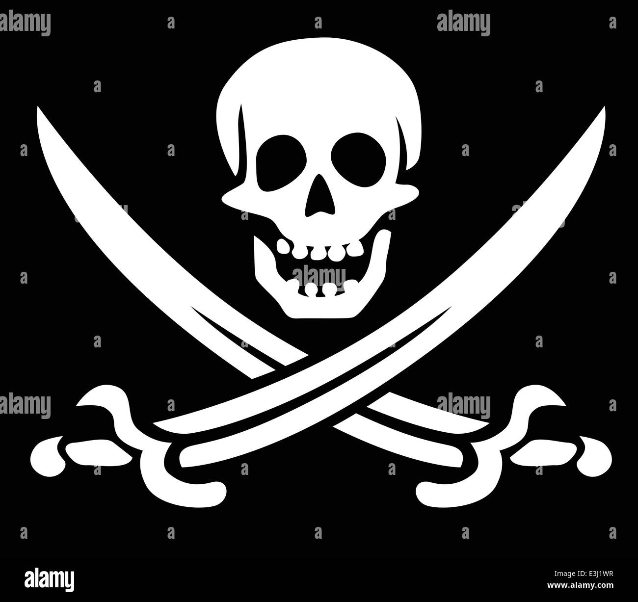 Symbole Jolly Roger Banque d'images noir et blanc - Alamy