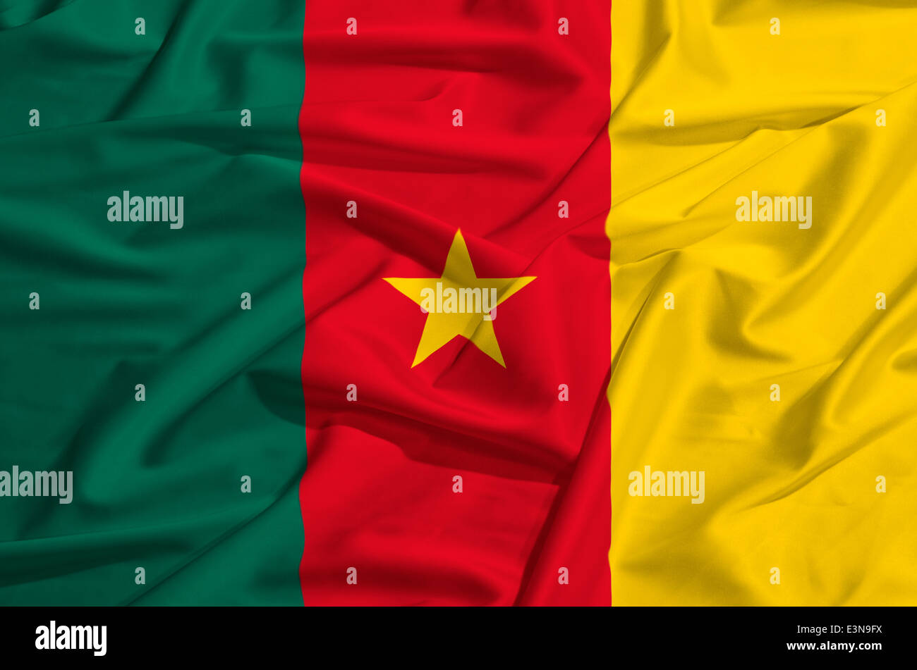 Drapeau vert rouge jaune avec etoile Banque de photographies et d ...