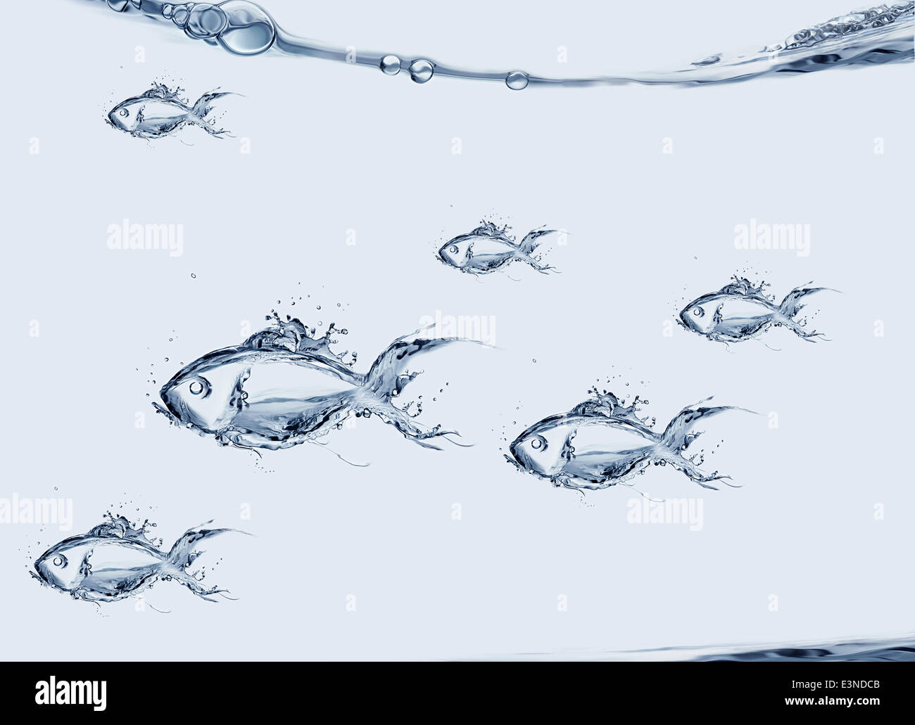 Banc de poissons nageant sous l'eau Banque de photographies et d’images ...