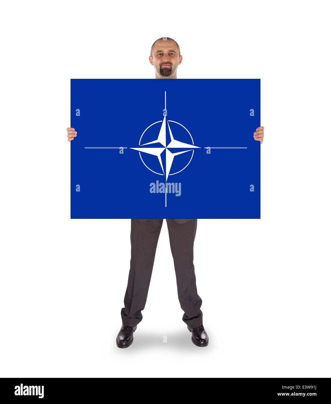 Portrait d'un grand symbole de l'OTAN, carte, isolated on white Photo ...