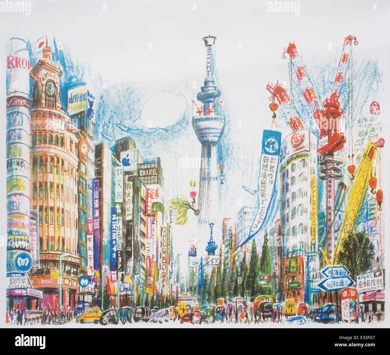 Tokyo skytree drawing Banque de photographies et d’images à haute ...