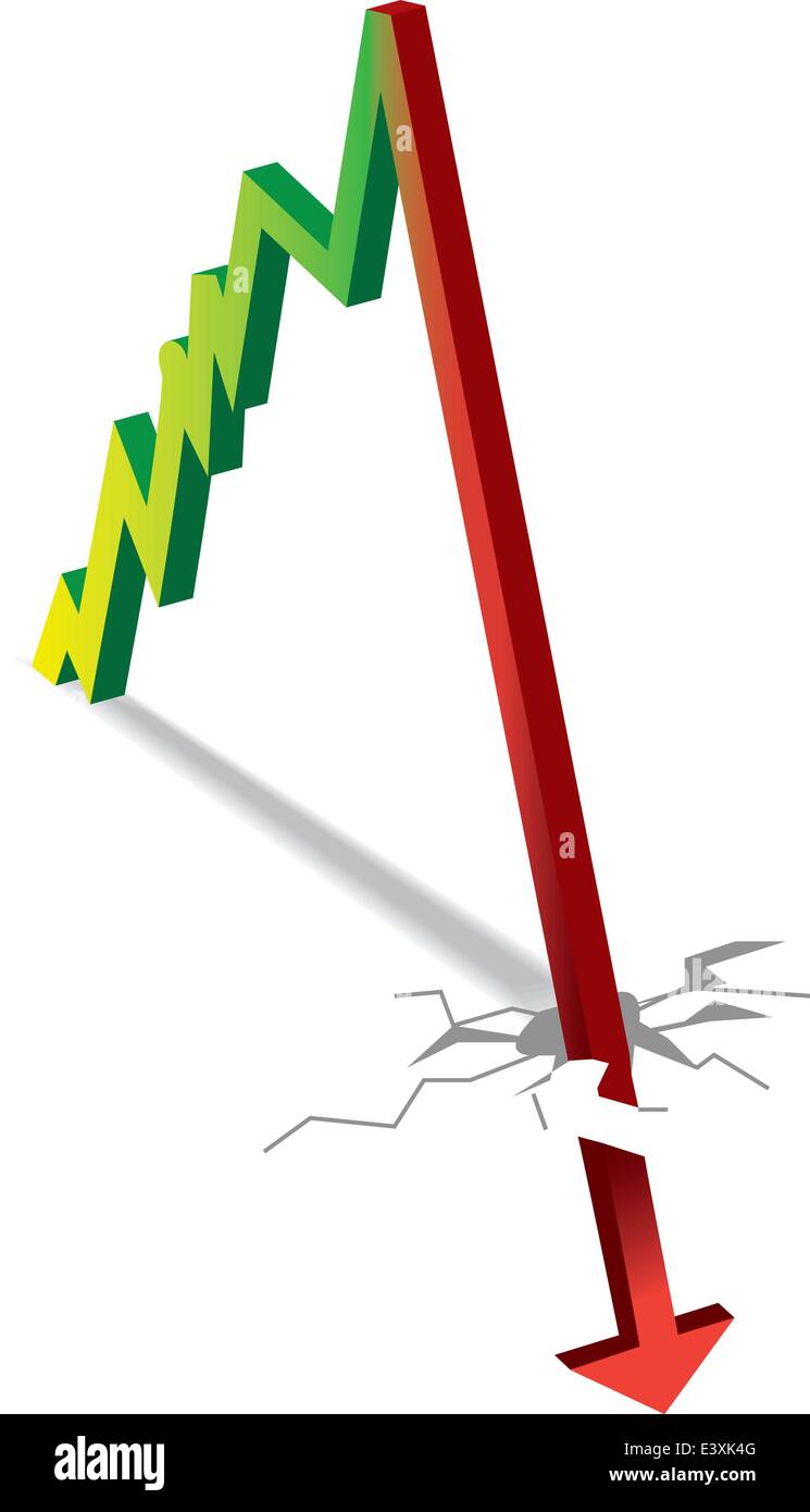 Graph falling performance Banque de photographies et d’images à haute ...