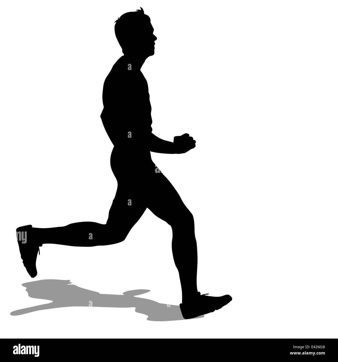 L'exécution de silhouettes. Vector illustration Photo Stock - Alamy