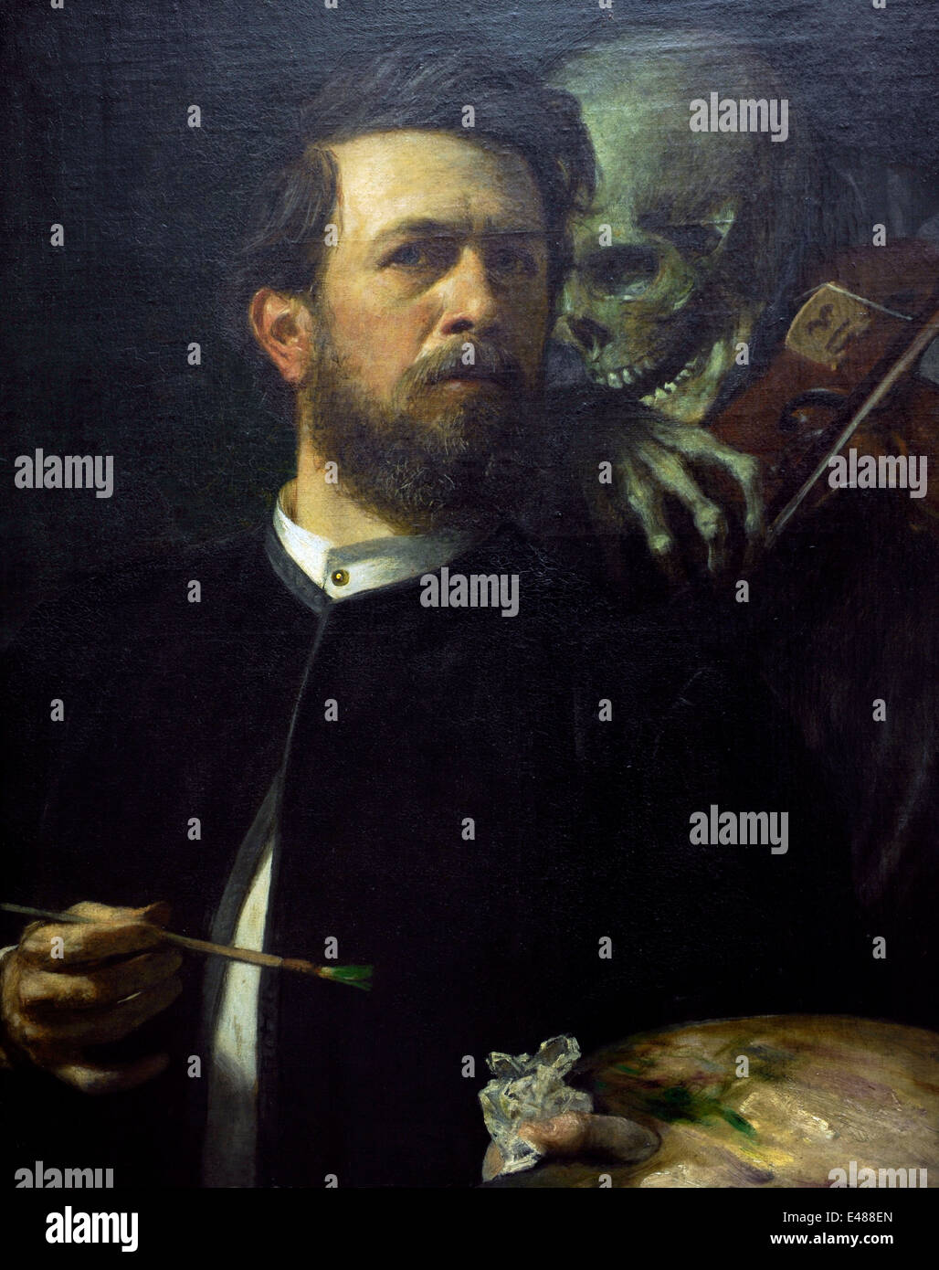 Arnold Böcklin 'Autoportrait avec la mort jouant du violon" 1872 Photo ...