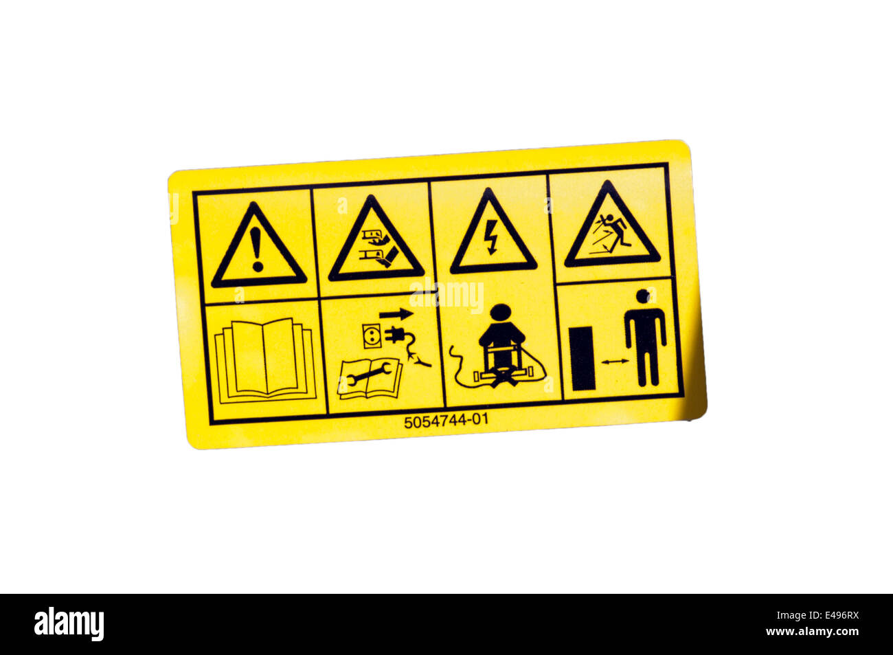 Autocollant d'avertissement sur l'appareil électrique Tondeuse Photo ...