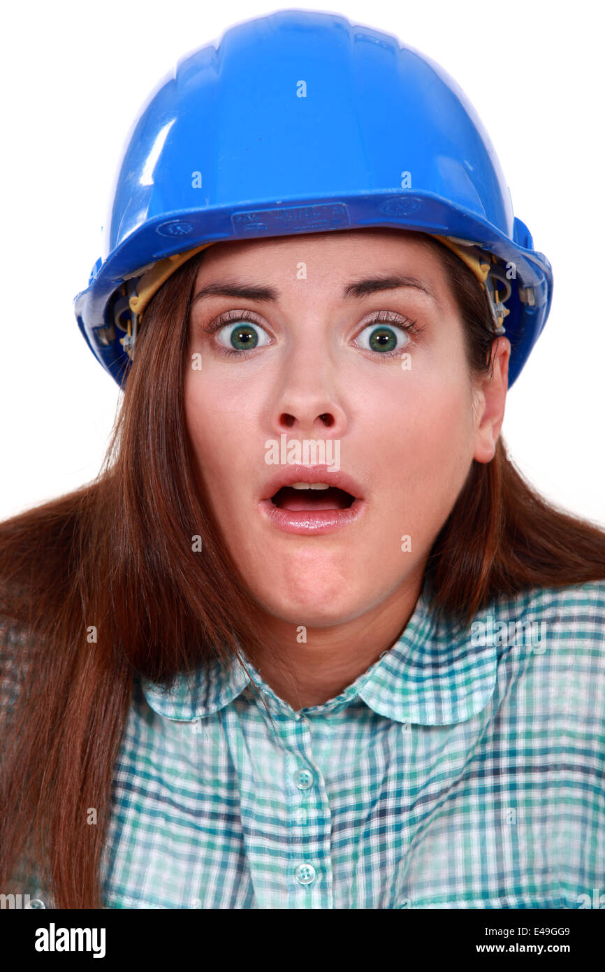 Face choqué d'une belle femme Banque d'image et photos - Alamy