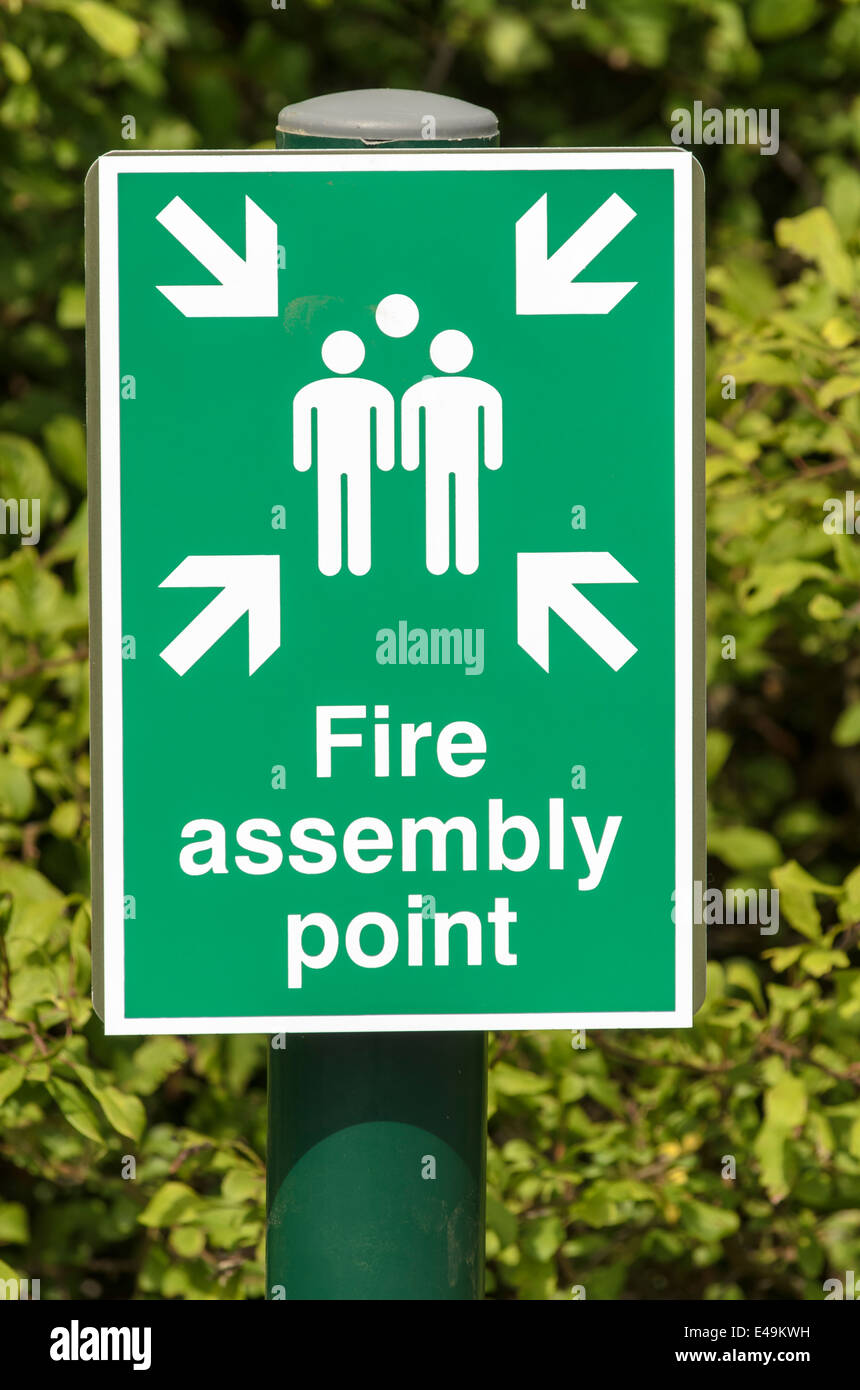 Avis de point de rassemblement incendie Banque de photographies et d ...