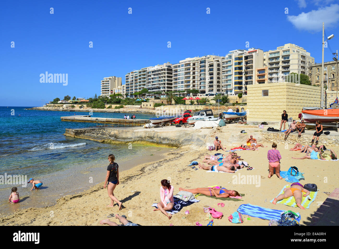Sliema Malta Seafront Promenade Photos & Sliema Malta Seafront ...