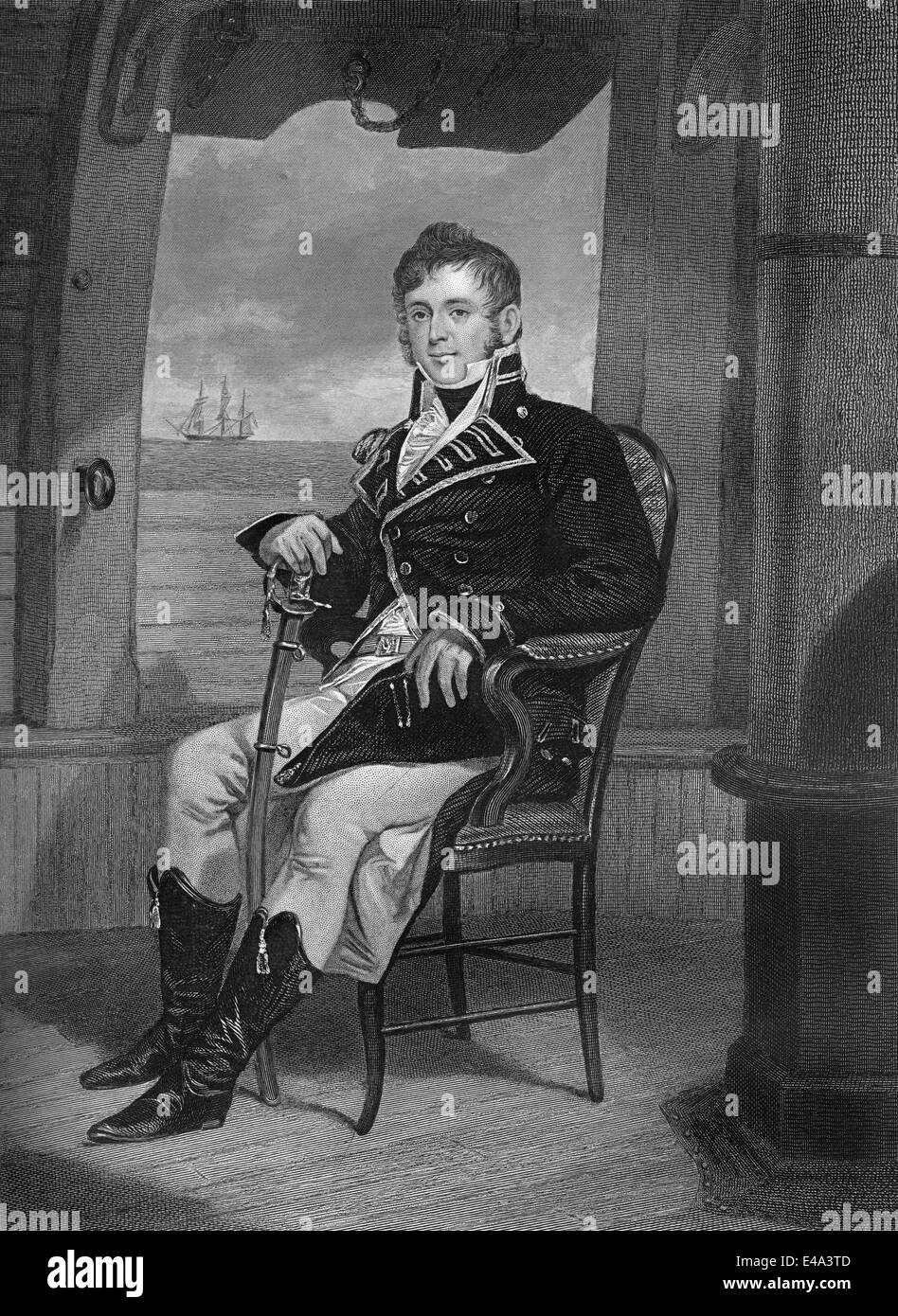 Bataille de chesapeake Banque d'images noir et blanc - Alamy