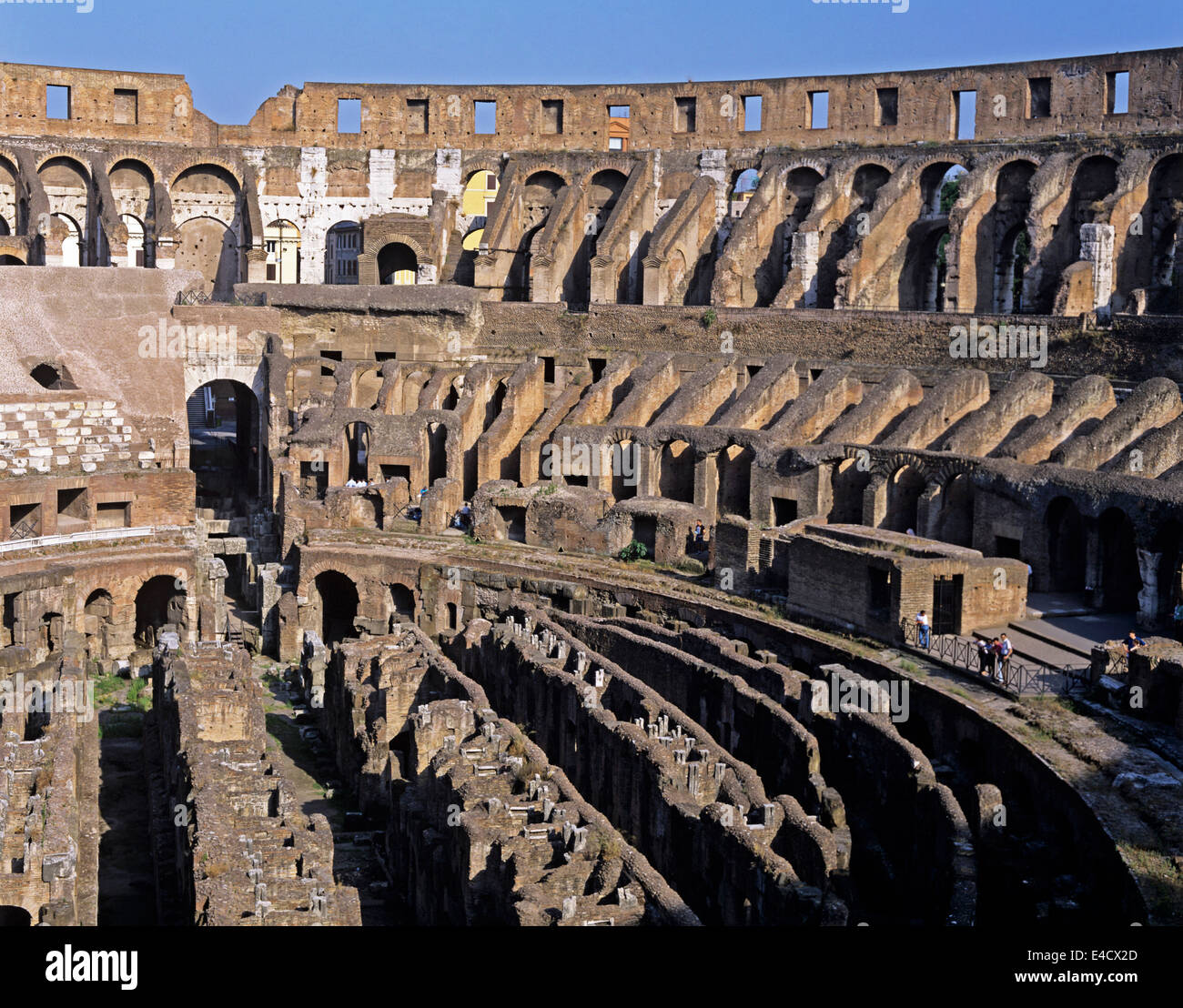 Intérieur du Colisée, un symbole de la Rome Impériale, Rome, Italie ...