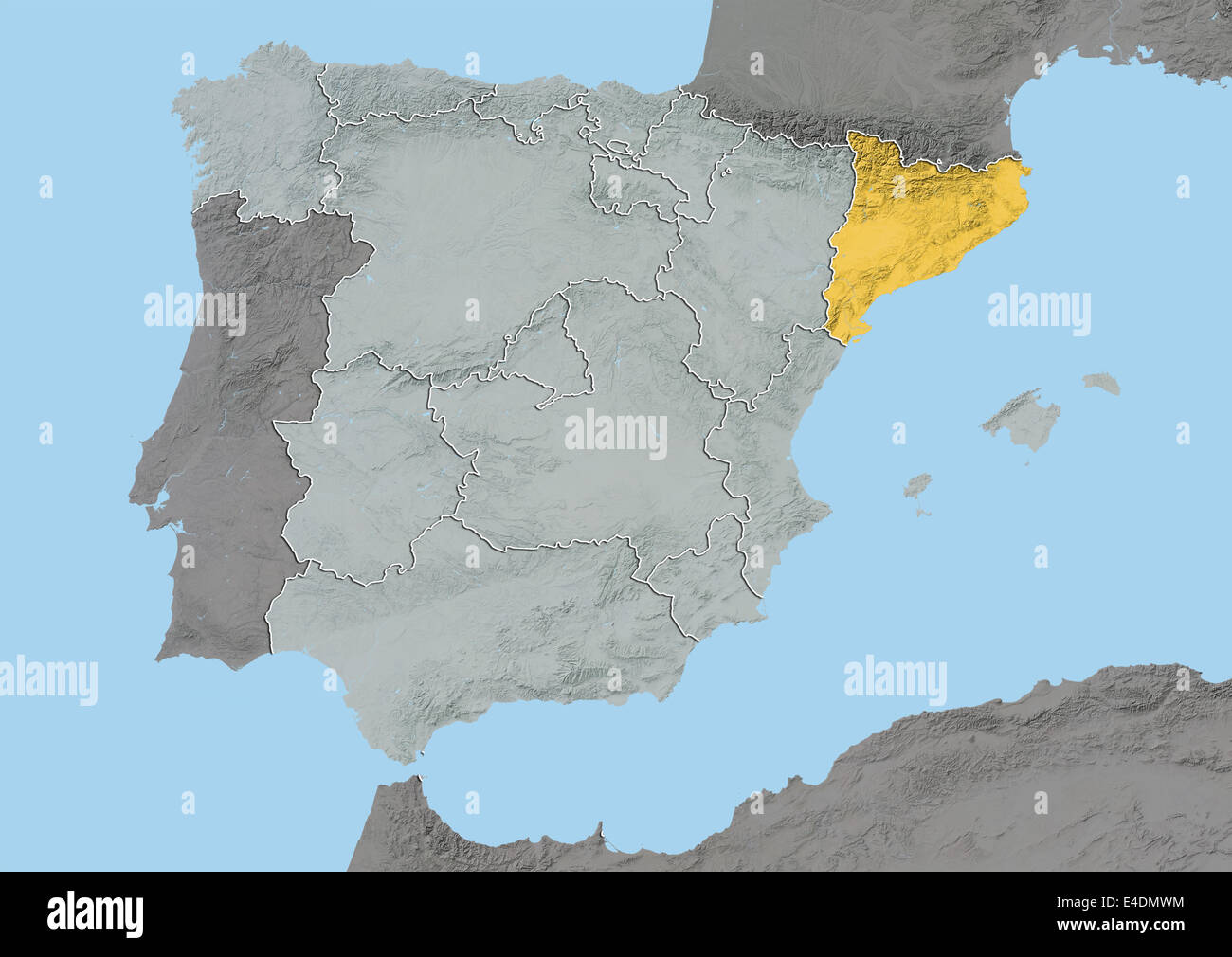 Catalogne map Banque de photographies et d’images à haute résolution ...