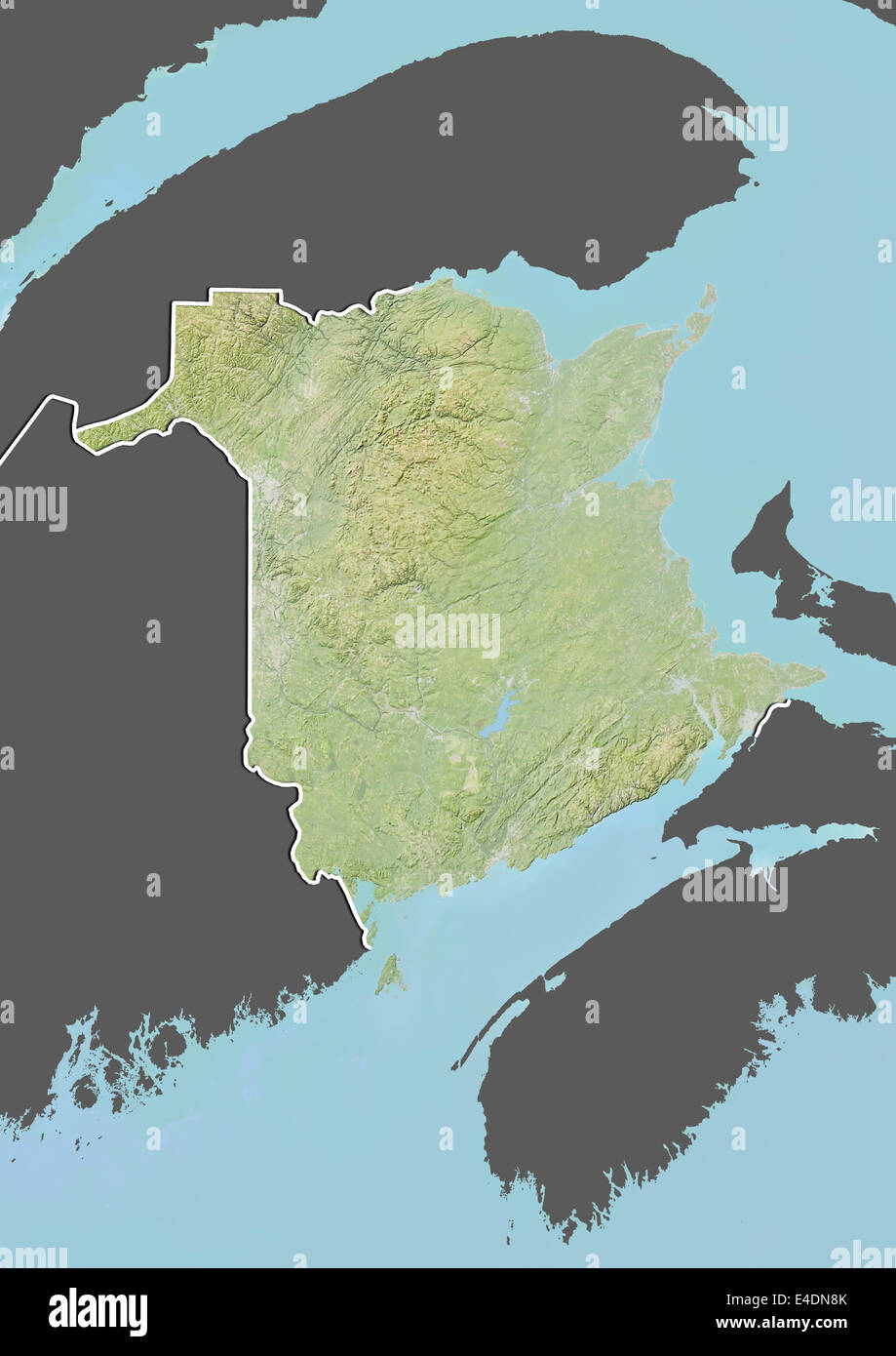 Carte du nouveau brunswick Banque de photographies et d’images à haute ...