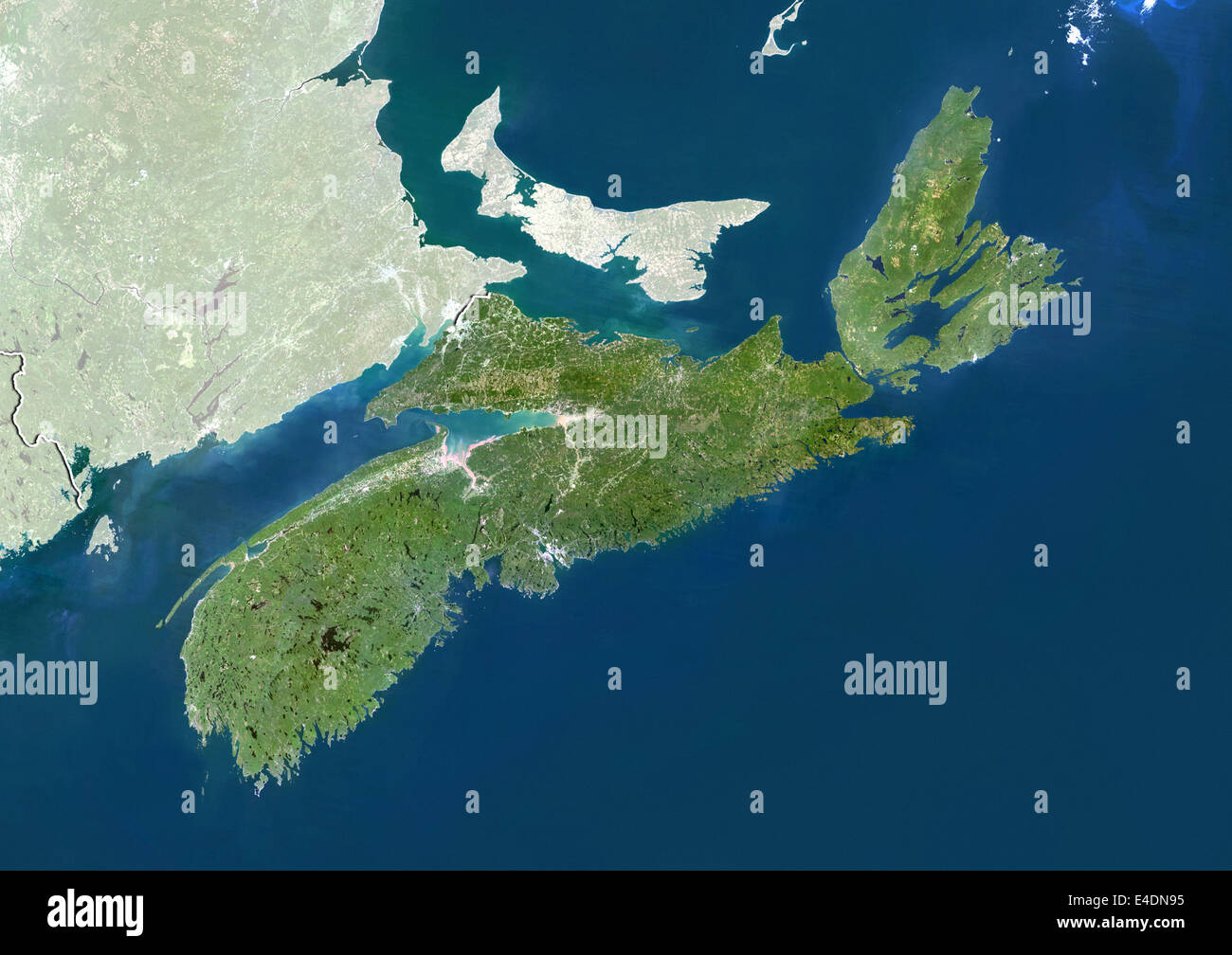Carte physique de la nouvelle écosse Banque de photographies et d ...
