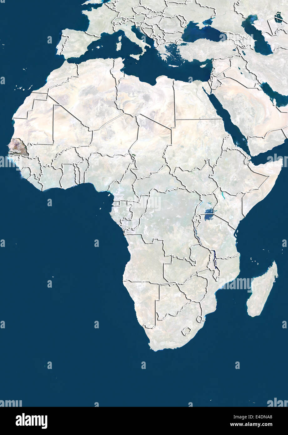 Map satellite geography senegal Banque de photographies et d’images à ...