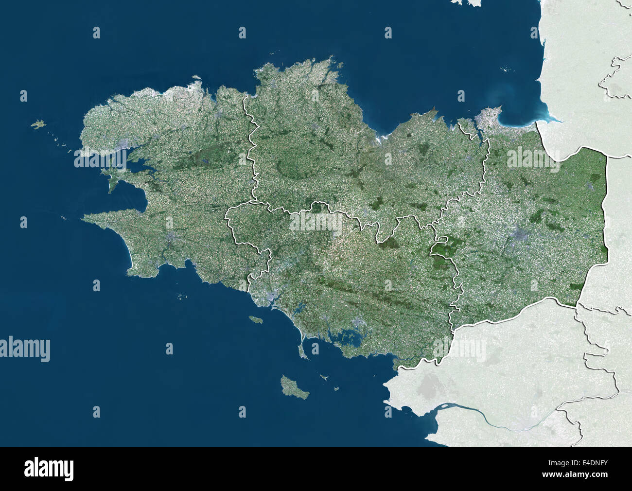 France region bretagne map Banque de photographies et d’images à haute ...