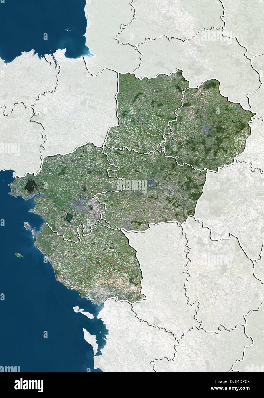 France region pays de loire map Banque de photographies et d’images à ...
