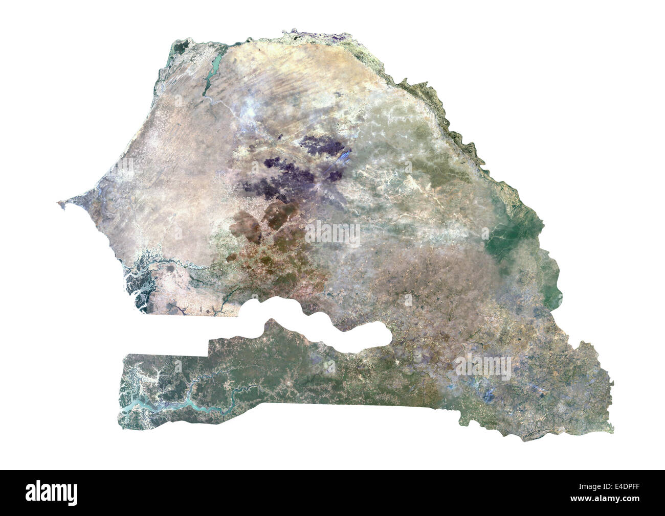 Map satellite geography senegal Banque de photographies et d’images à ...