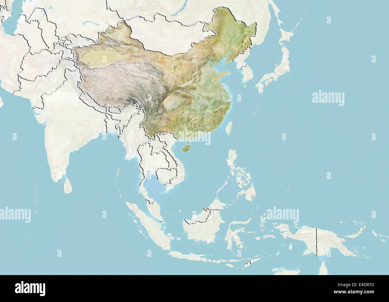 Carte en relief chine Banque de photographies et d’images à haute ...