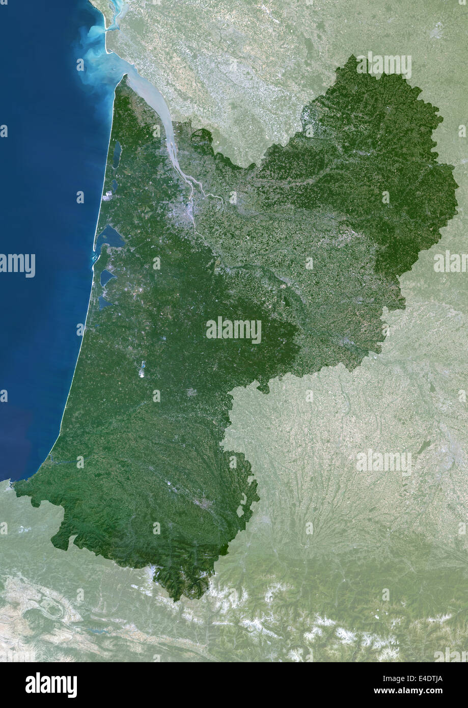 Aquitaine region map Banque de photographies et d’images à haute ...