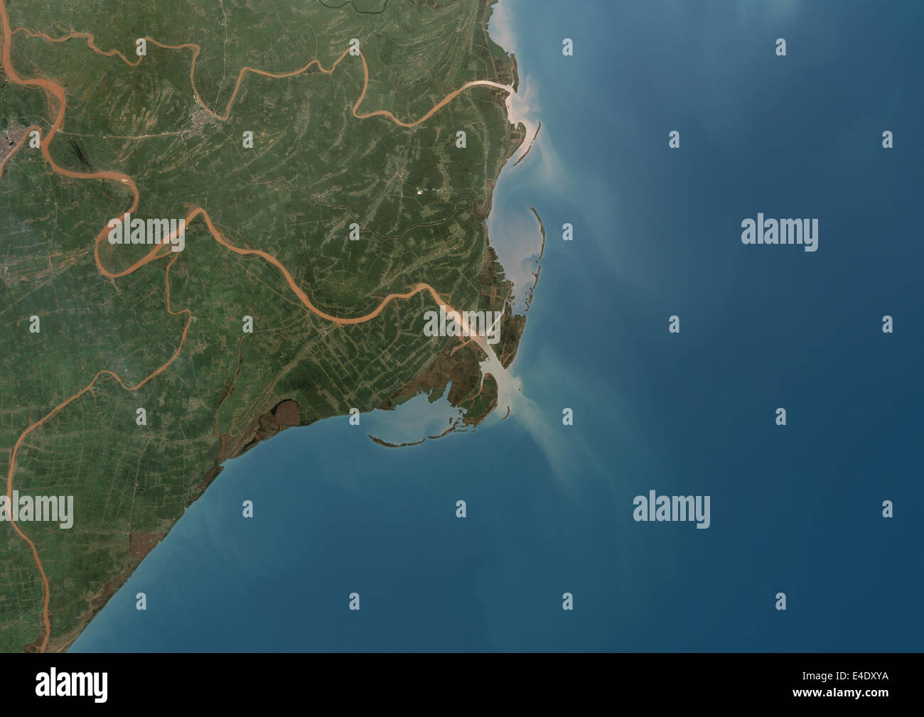 Delta du Fleuve Rouge, au Vietnam, True Color Image satellite. La ...