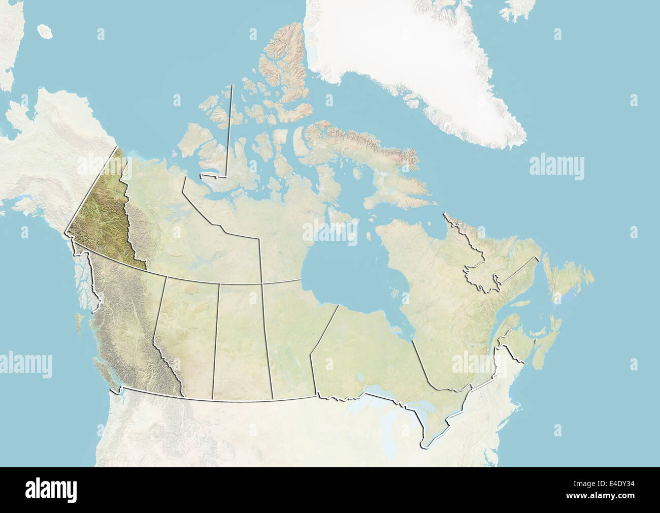 Carte du territoire du yukon Banque de photographies et d’images à ...
