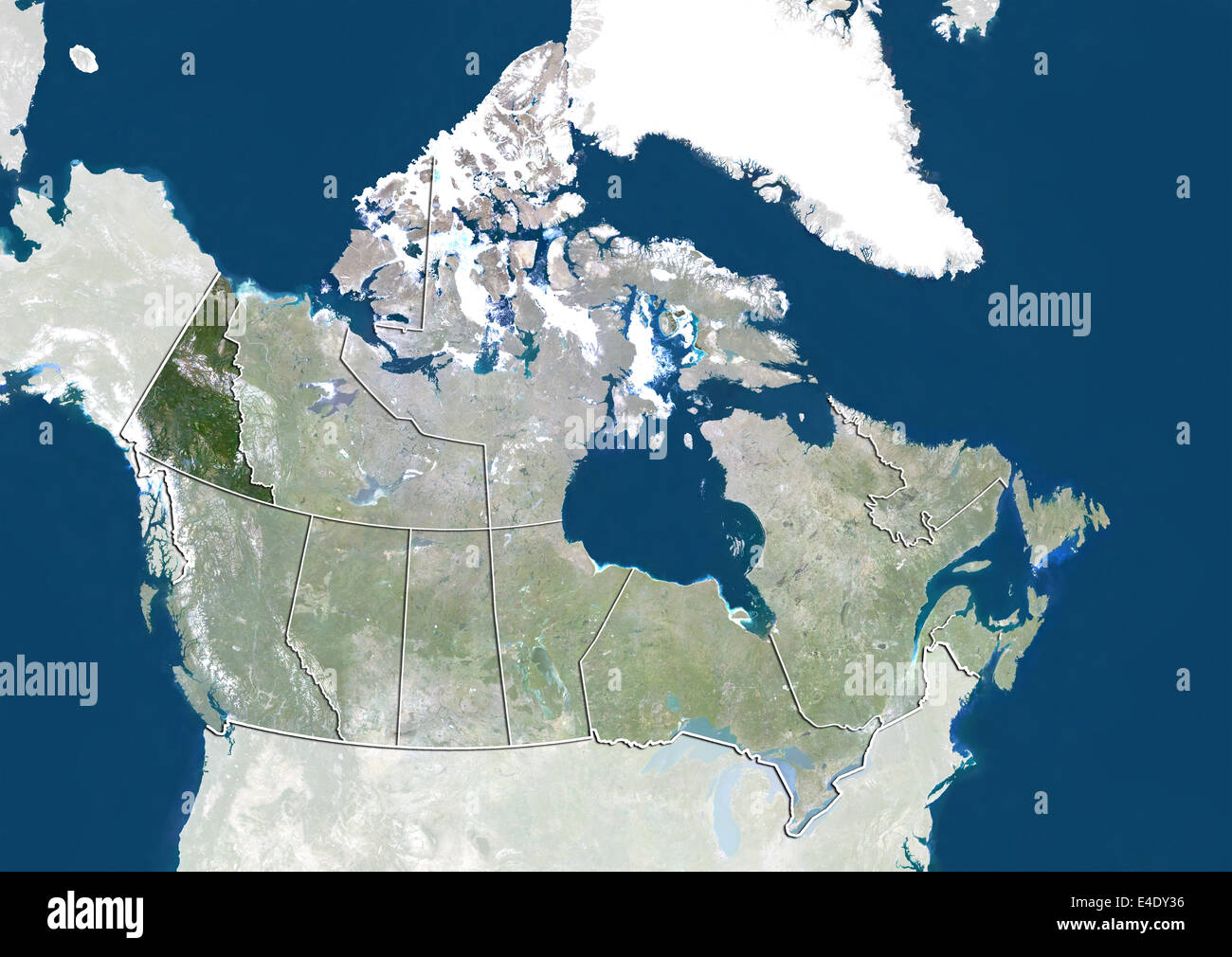 Carte Du Territoire Du Yukon Banque d'image et photos - Alamy