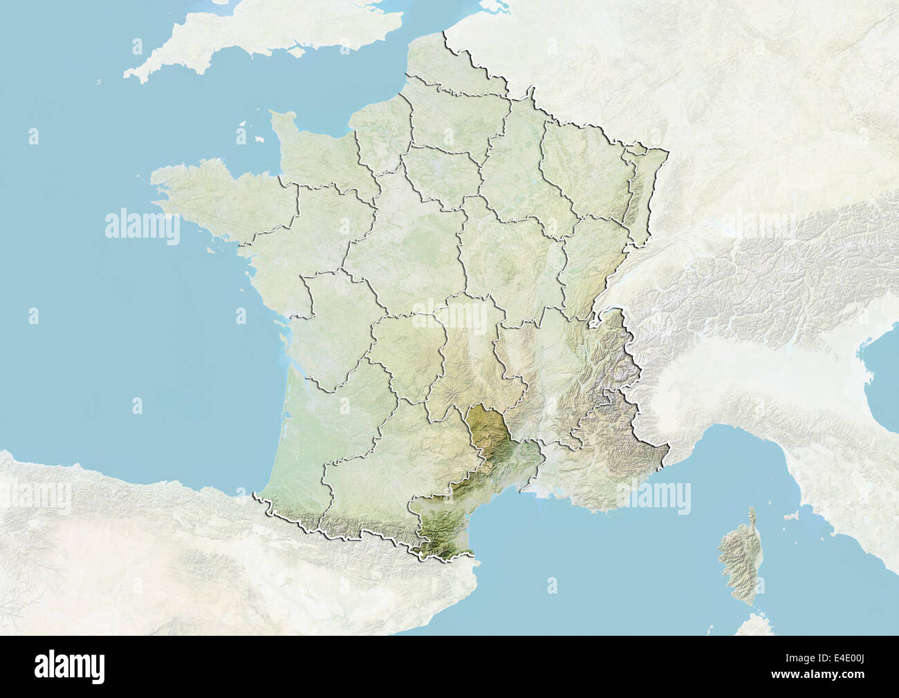 Carte du languedoc Banque de photographies et d’images à haute ...