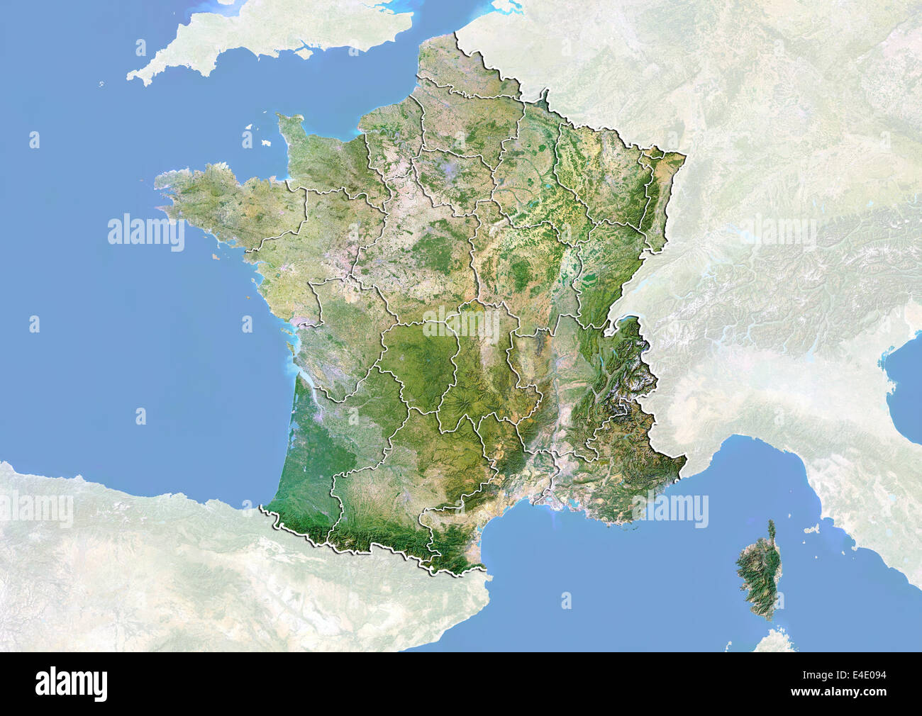 Nice map satellite view france Banque de photographies et d’images à ...