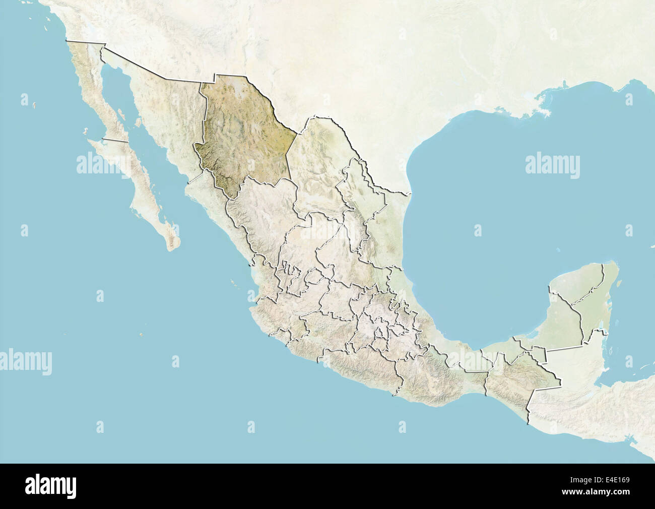 Relief map of mexico Banque de photographies et d’images à haute ...