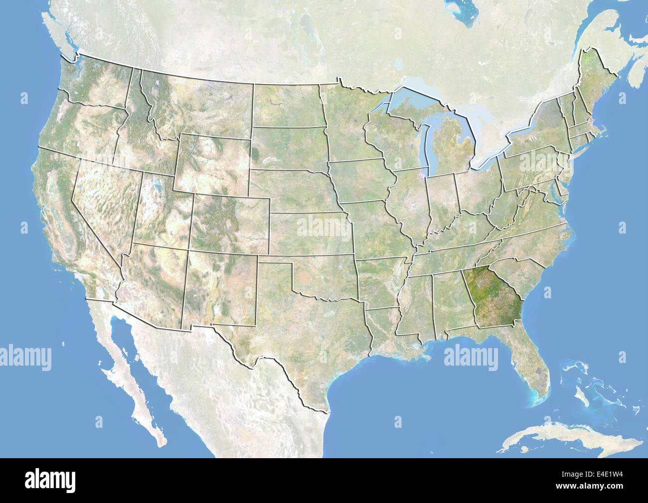 Map Of Atlanta Georgia Banque d'image et photos - Alamy