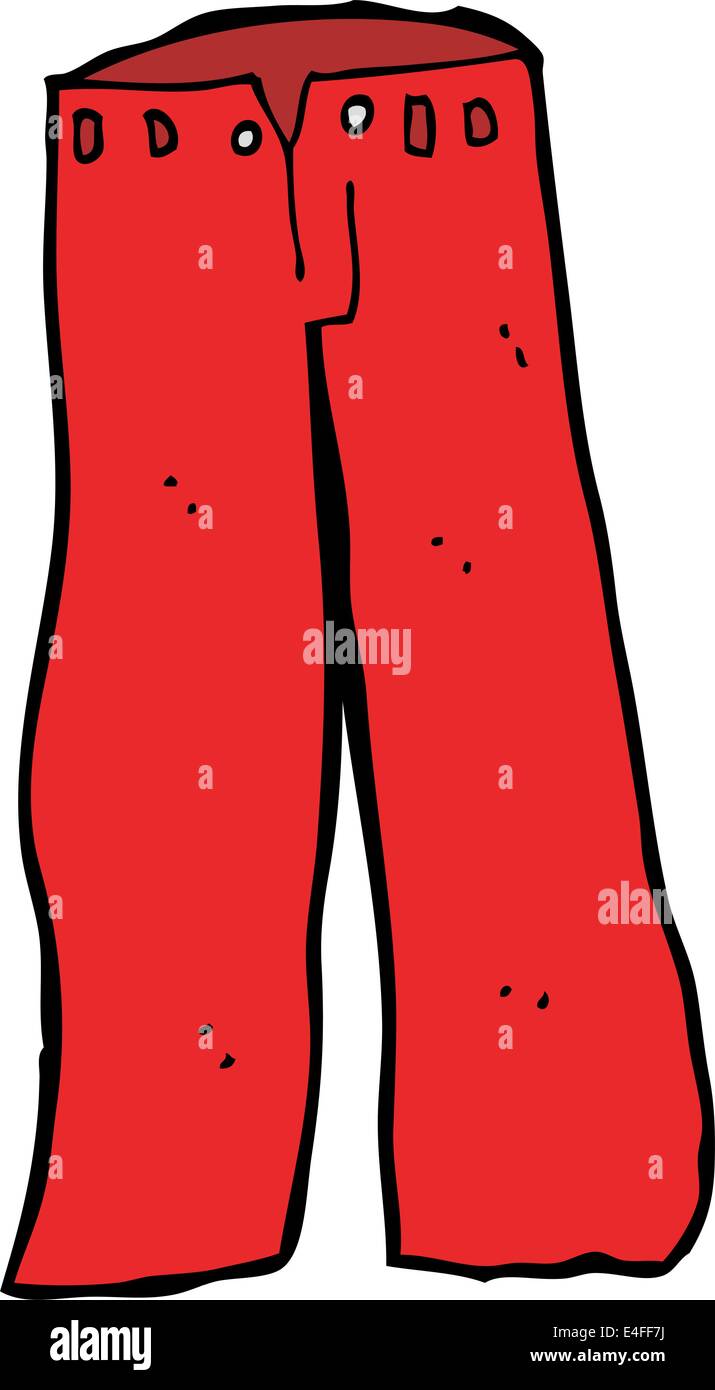 Cartoon red pants Banque d'images vectorielles - Alamy