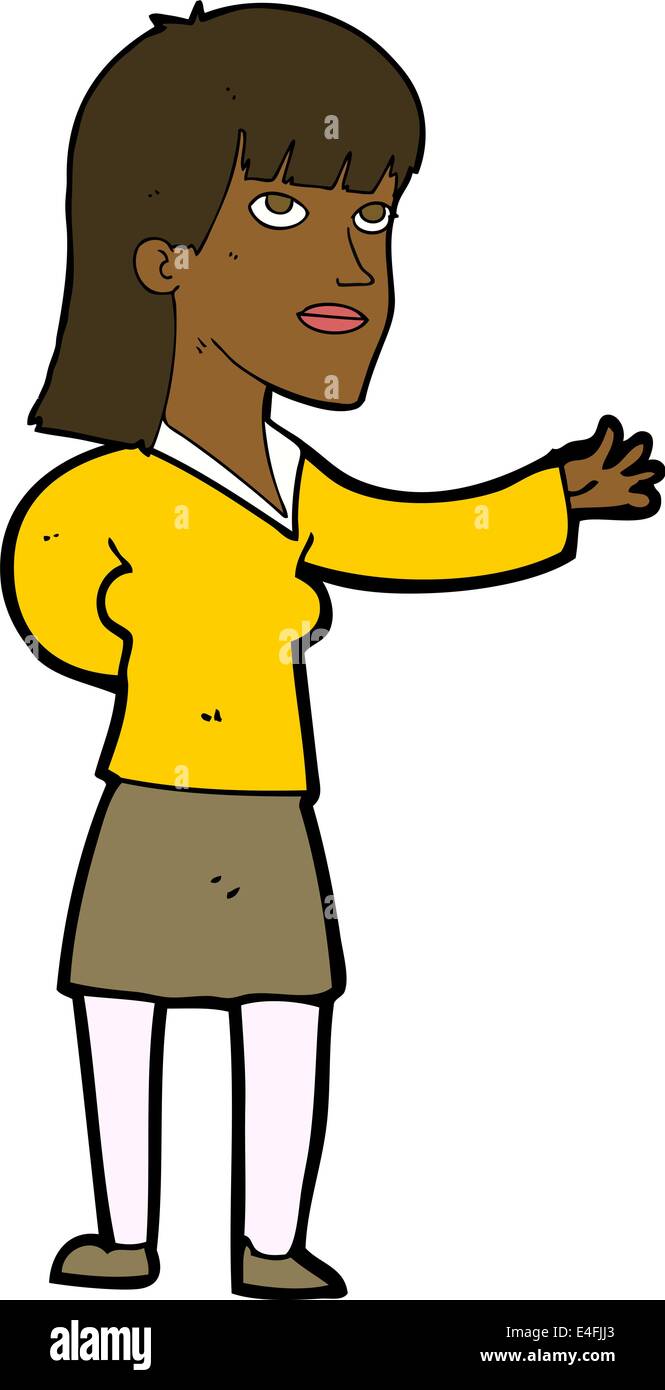 Femme qui explique dessin Banque d'images vectorielles - Alamy