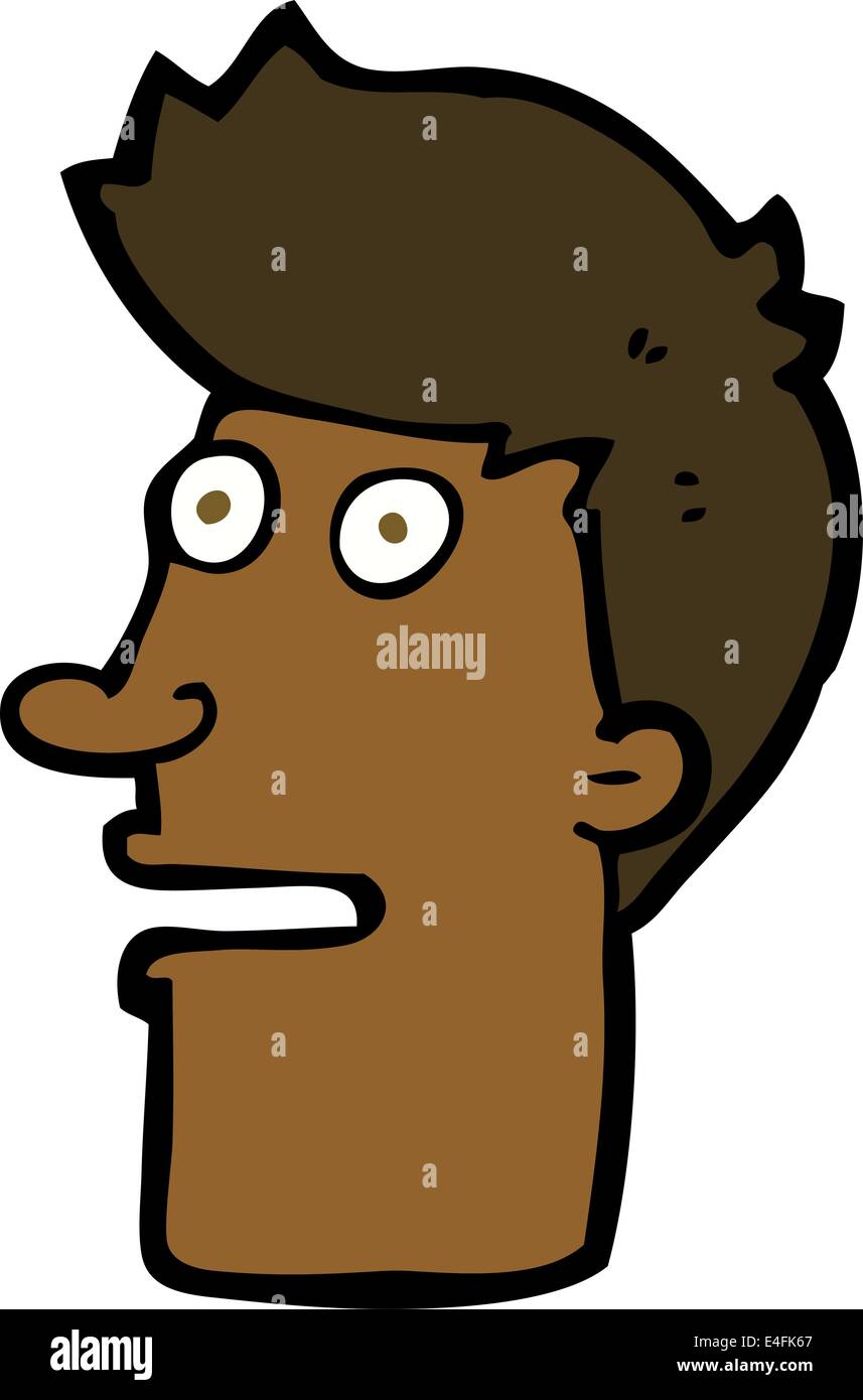 Cartoon choqué face mâle Image Vectorielle Stock - Alamy