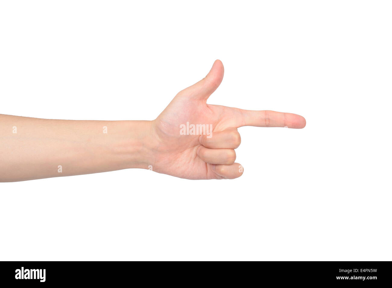 Signe de pointage de la main Banque de photographies et d’images à ...