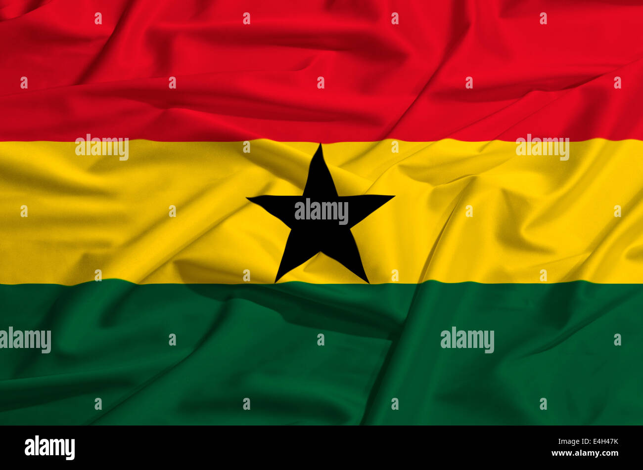 Drapeau vert rouge jaune avec etoile Banque de photographies et d ...