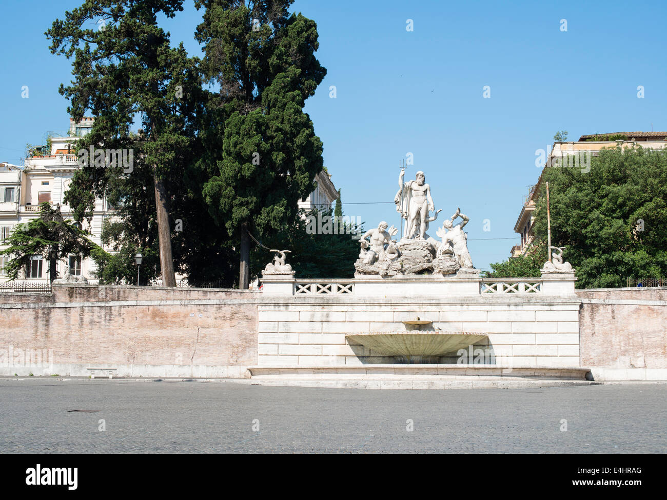 Piazza del Popolo, Rome. Les détails architecturaux et de figures de ...