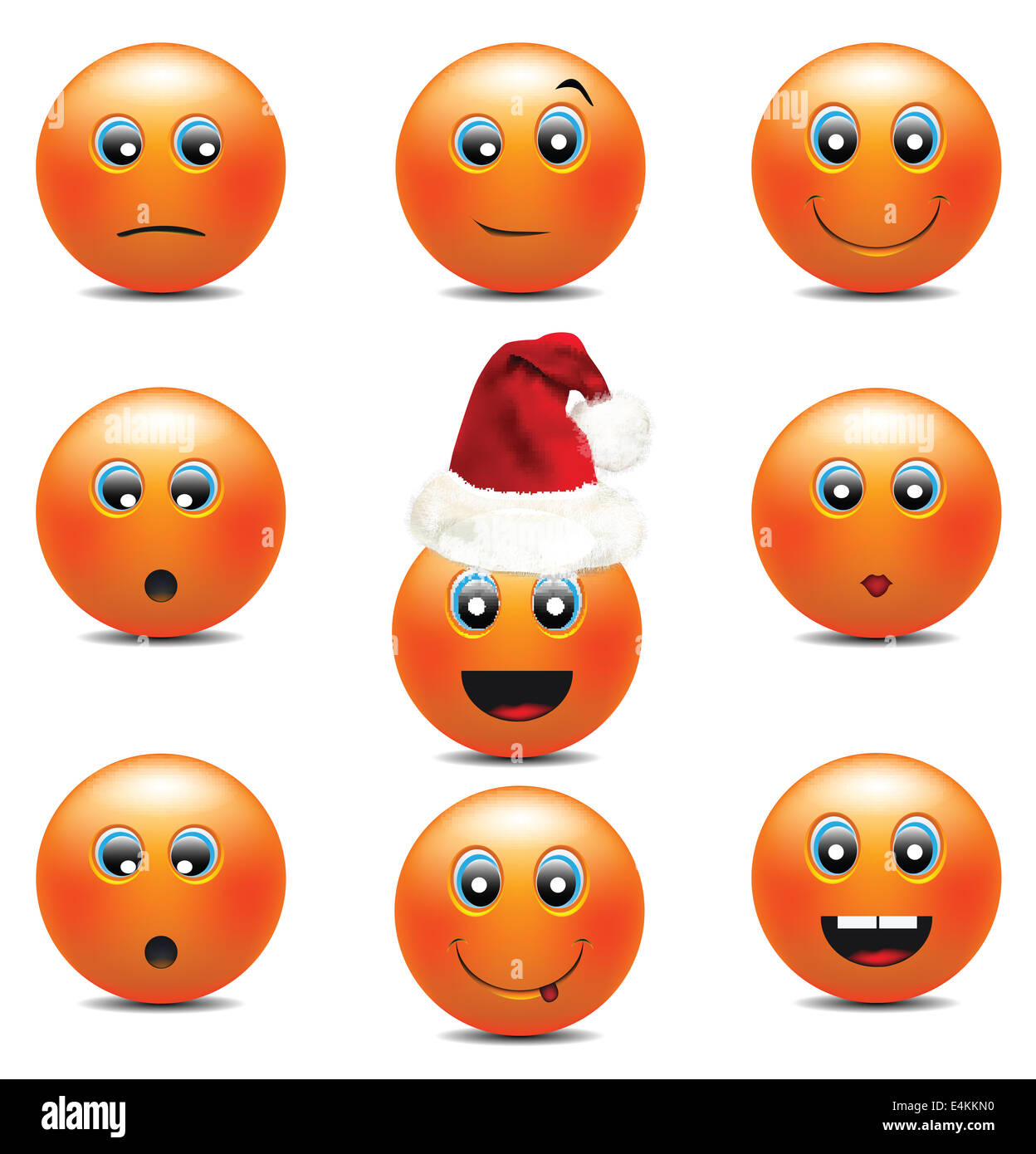 Emoticon smiley face yellow orange Banque de photographies et d’images ...