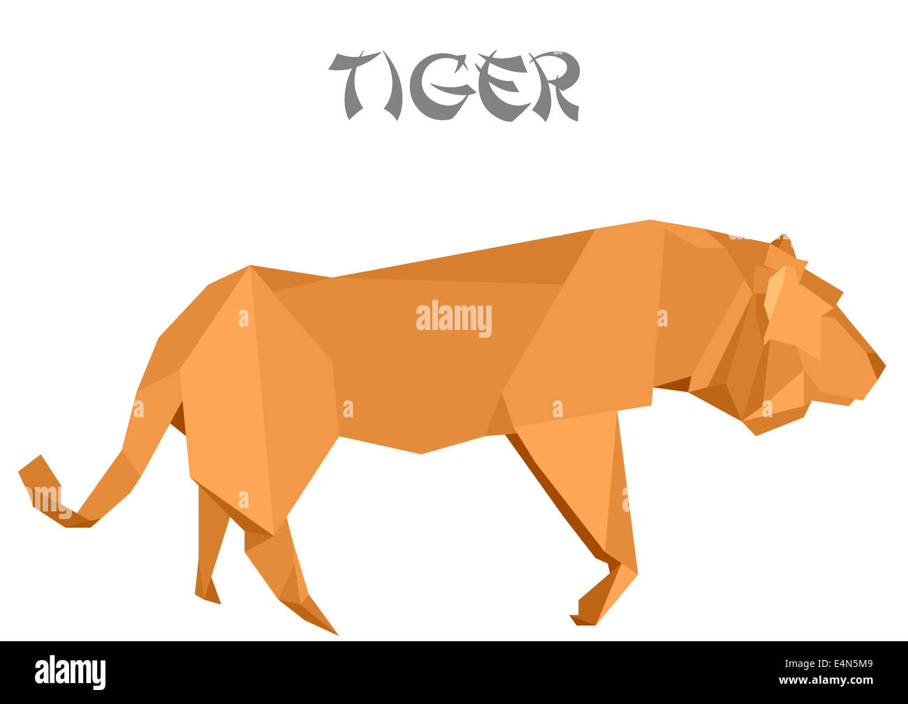 Paper tiger origami fold Banque de photographies et d’images à haute ...