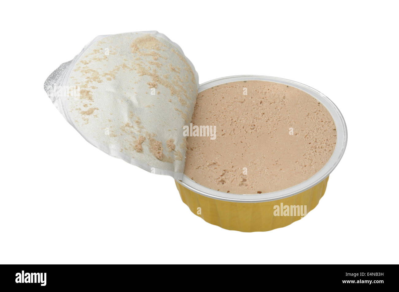 Pate dans une boîte de conserve en aluminium ouvert Photo Stock - Alamy