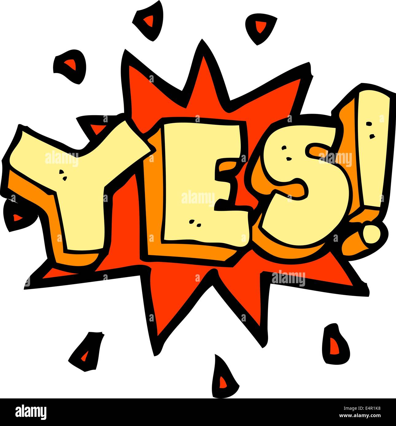 Cartoon oui symbole Image Vectorielle Stock - Alamy